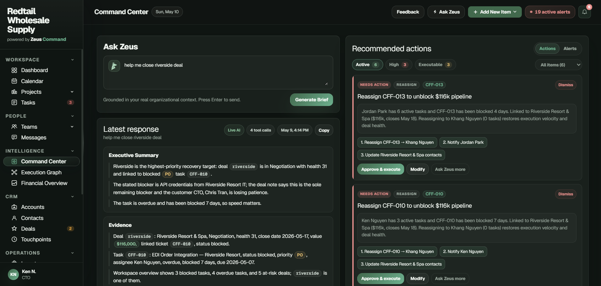 Zeus Command | AI Business Operating System